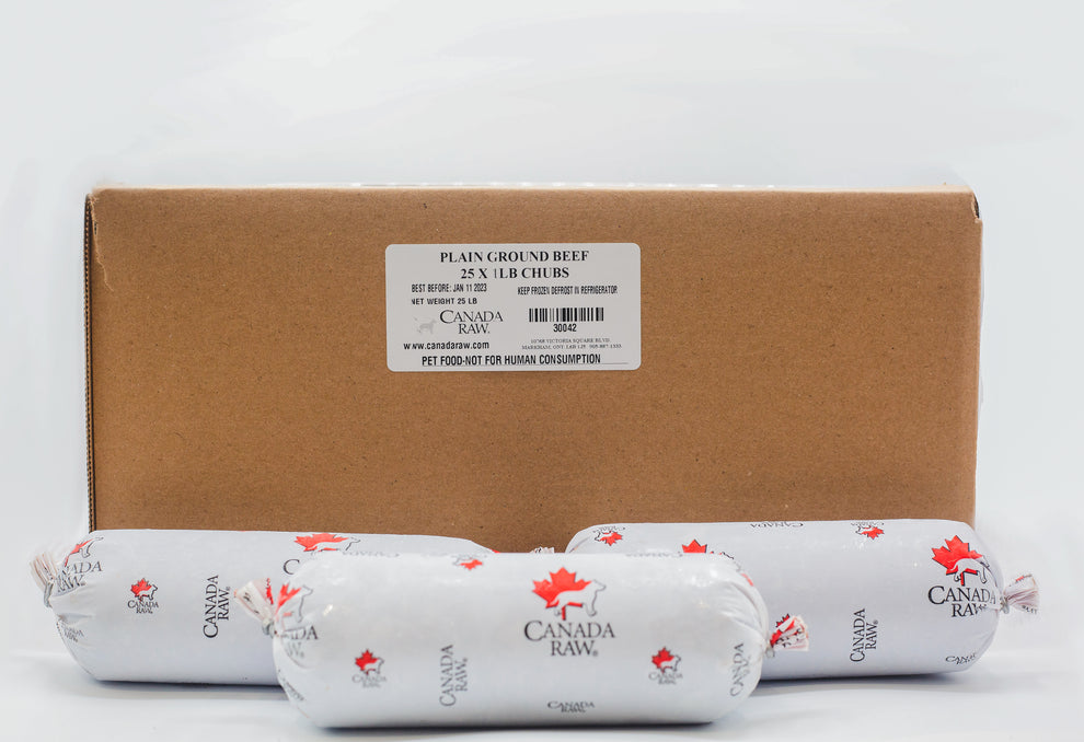 Medium Ground Beef - 25 x 1lb chub case – Canada Raw